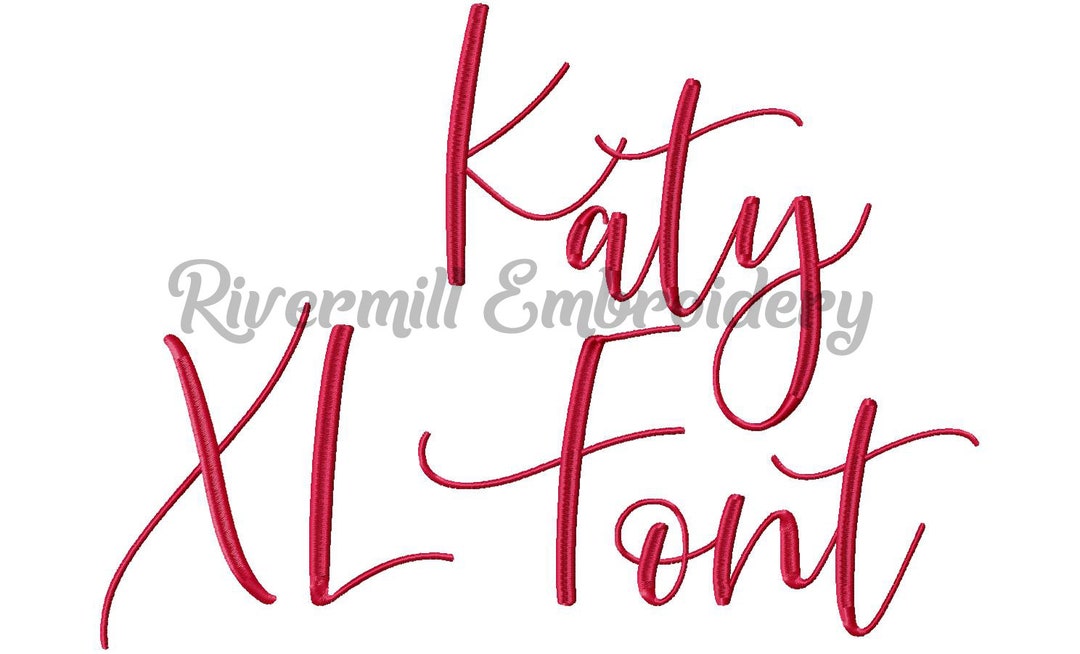 Extra Large Katy Script Machine Embroidery Font Monogram Alphabet - 3 ...