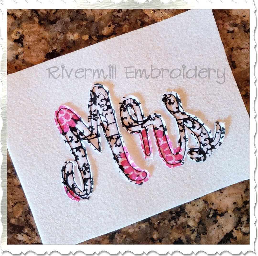 Raggy Applique Mrs Machine Embroidery Designs - Instant Download PES ...