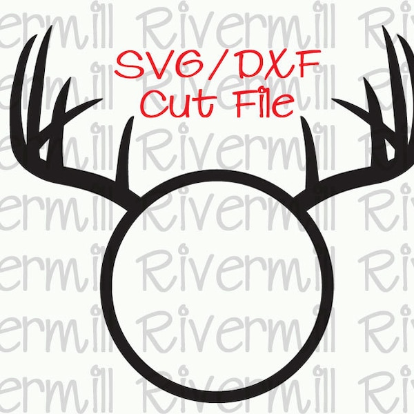 Antlers Circle Frame - Etsy