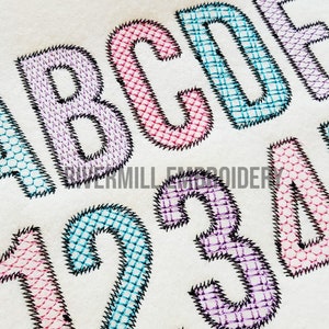 5 Pack of Mix N Match Fonts - Walter Pattern Fills Machine Embroidery ...