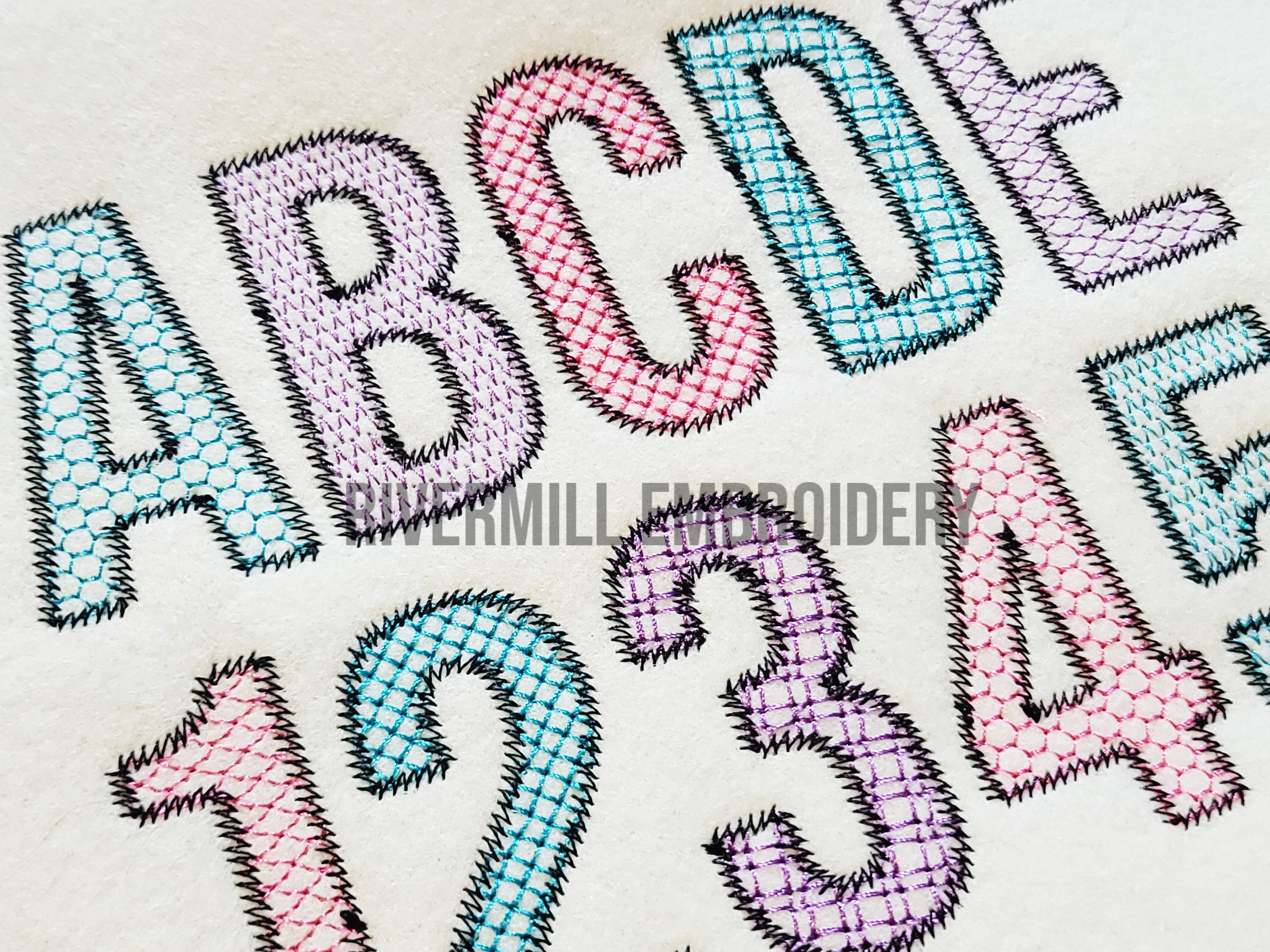 5 Pack of Mix N Match Fonts - Walter Pattern Fills Machine Embroidery ...