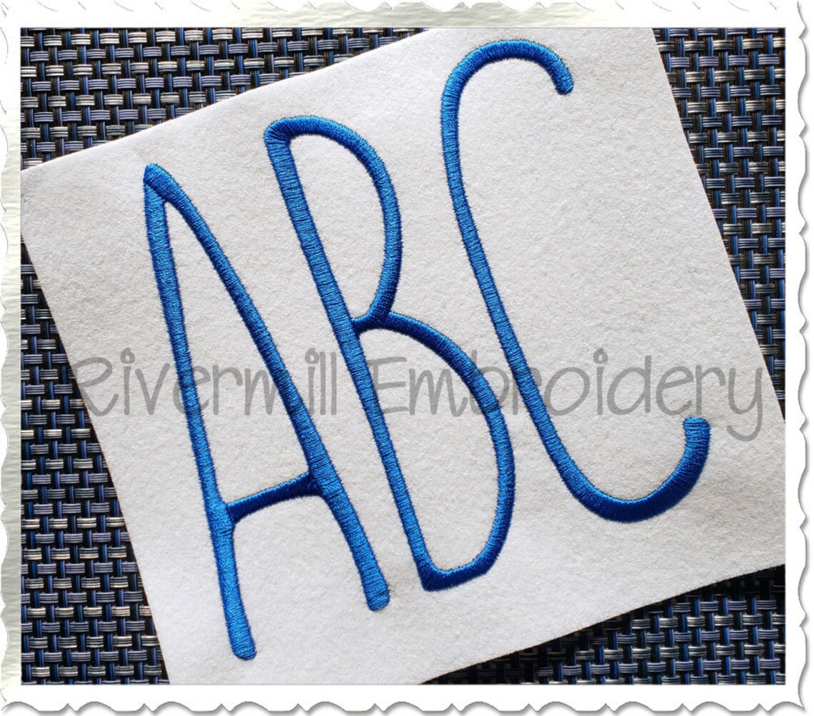 Extra Large Farm Style Machine Embroidery Font Monogram Alphabet - 3 ...