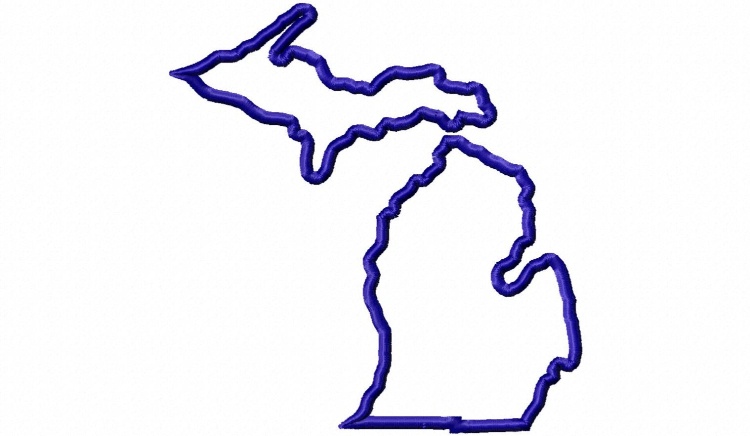State of Michigan Applique Machine Embroidery Design 4 Sizes - Etsy