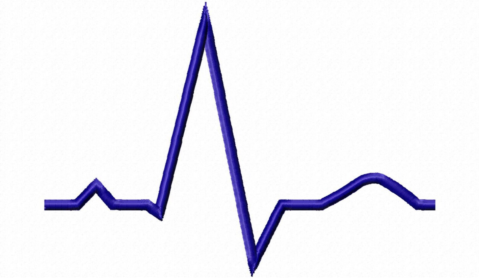 Heartbeat Line Machine Embroidery Design 4 Sizes - Etsy