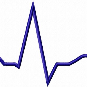 Heartbeat Line Machine Embroidery Design - 4 Sizes - Etsy