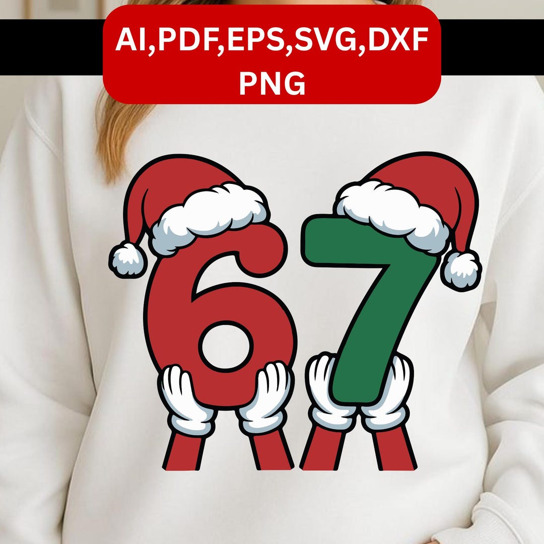Santa 67 Christmas Meme SVG PNG, Funny Viral Quote (digital Download ...