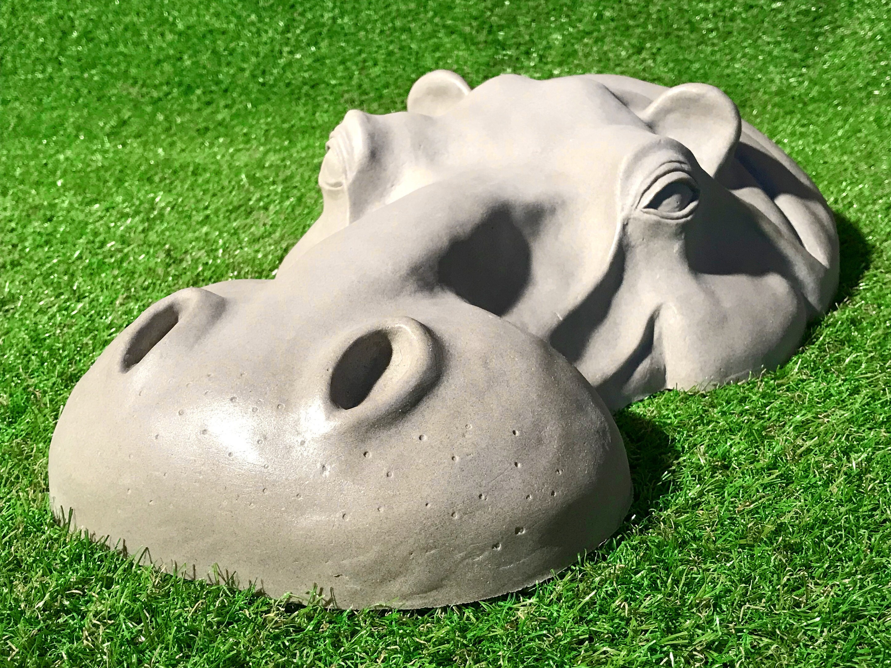 Hippopotamus Head Outdoor Sculpture 22 Long Garden | Etsy