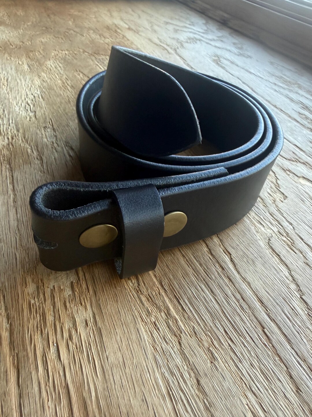 Black Full Grain Leather Belt Strap/snap Belt Sizes S-L - Etsy