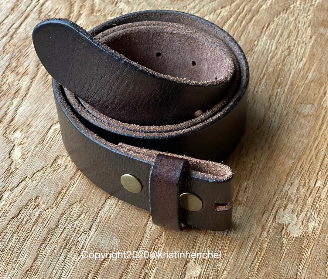 Brown Full Grain Leather Strap/snap Belt Sizes XS-L - Etsy