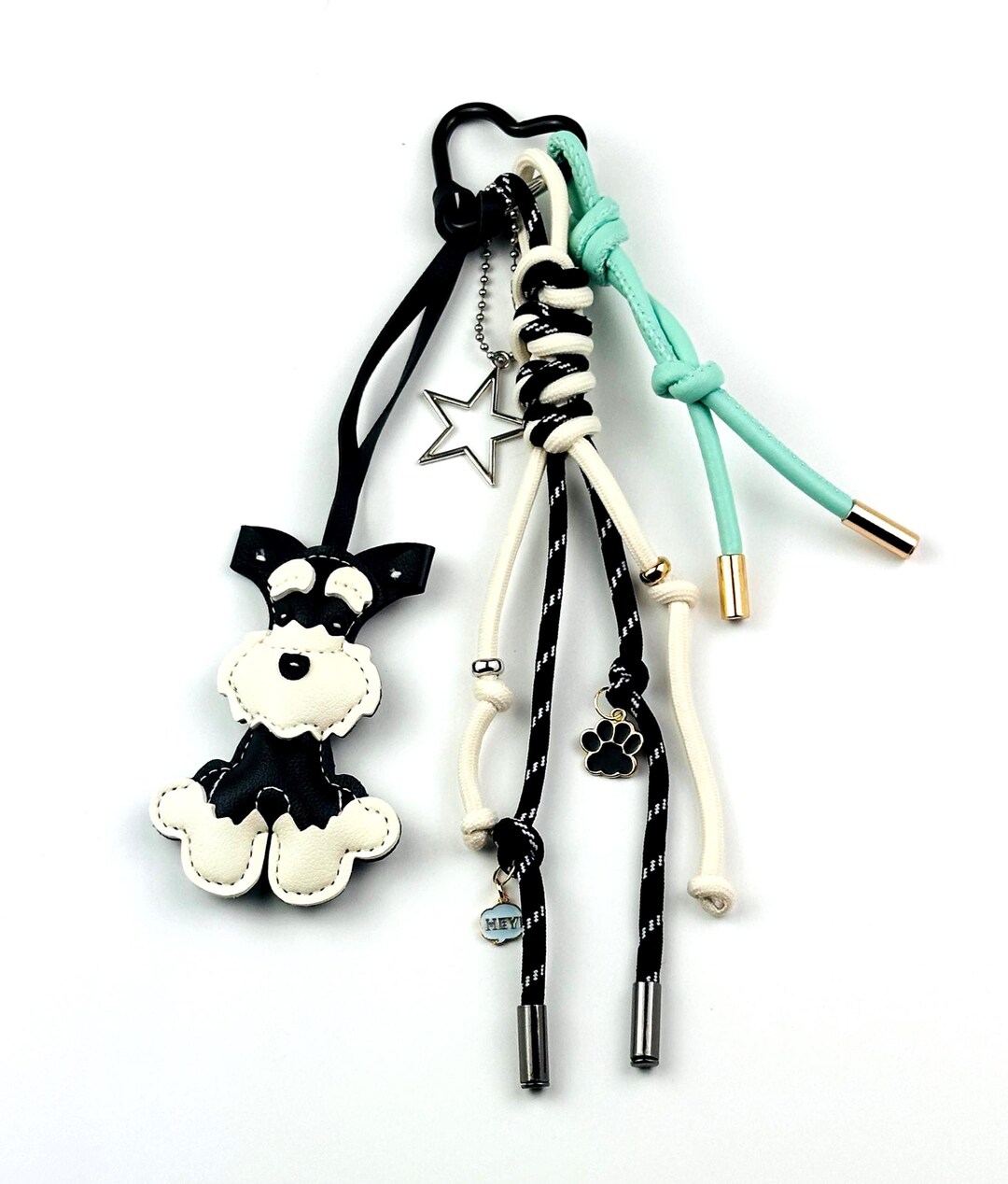 Schnauzer Dog Charm | Keychain | Neutral Tones Puppy Accessory | Gift ...