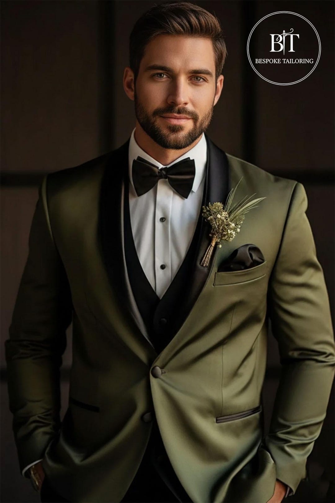 Deep Fern Green 3-piece Tux Suit for Men – Elegant Formal Wear & Groom ...