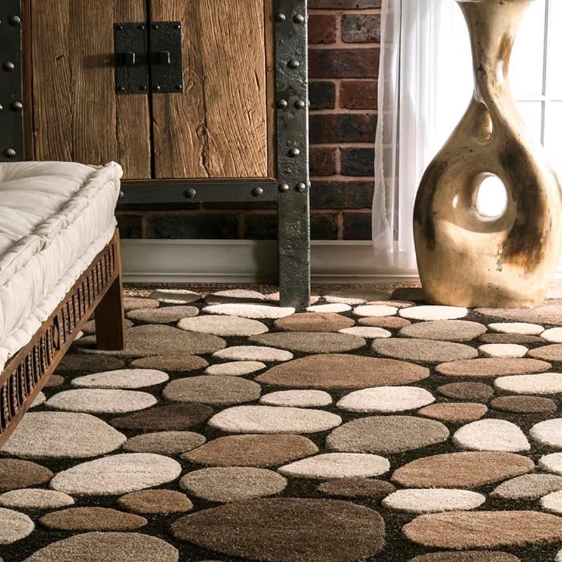 Moss Pebble Rugs Brown - Etsy