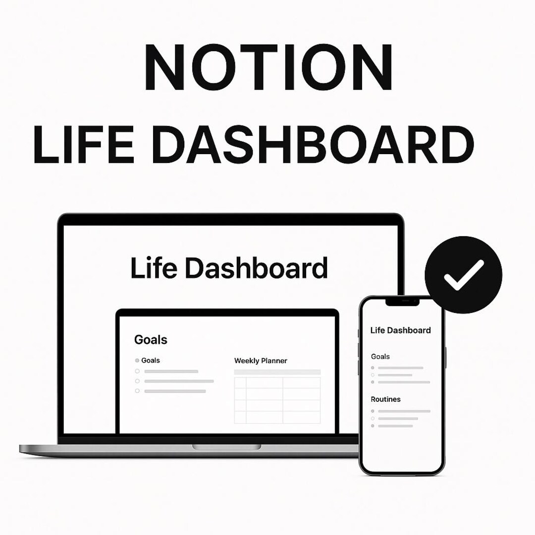 Lifeos Digital Dashboard Banner – Minimalist Template for Productivity ...