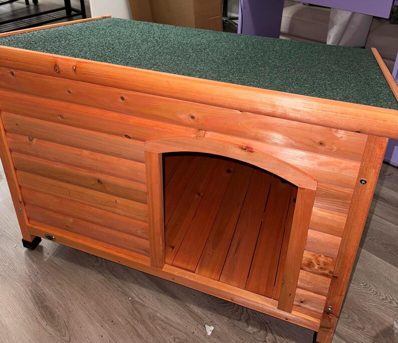 Weatherproof Pine Wood Dog House | Small-medium Dogs - Etsy