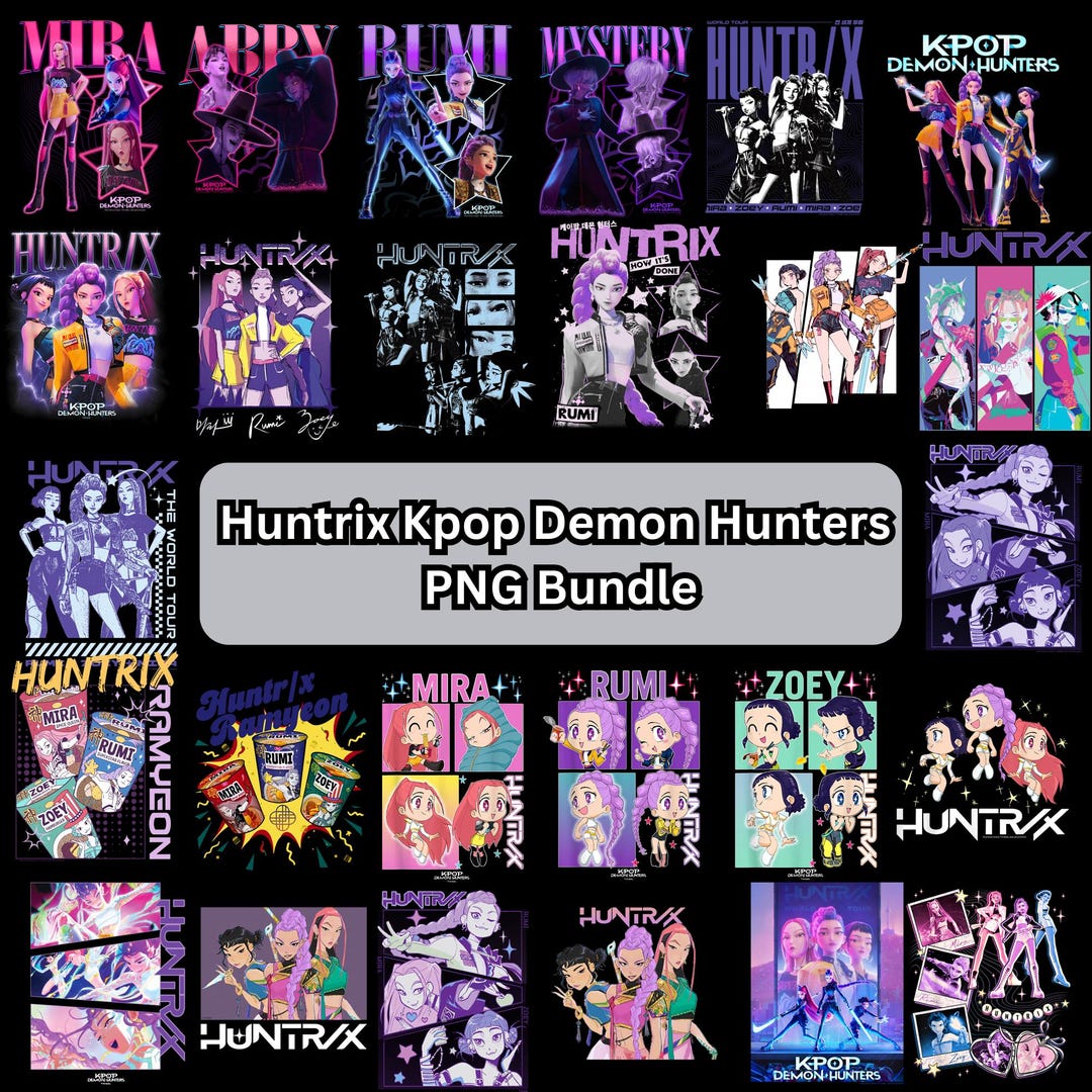 30+ Huntrix Kpop PNG – Fan Art Designs for Kpop Demon Hunters Fans - Etsy