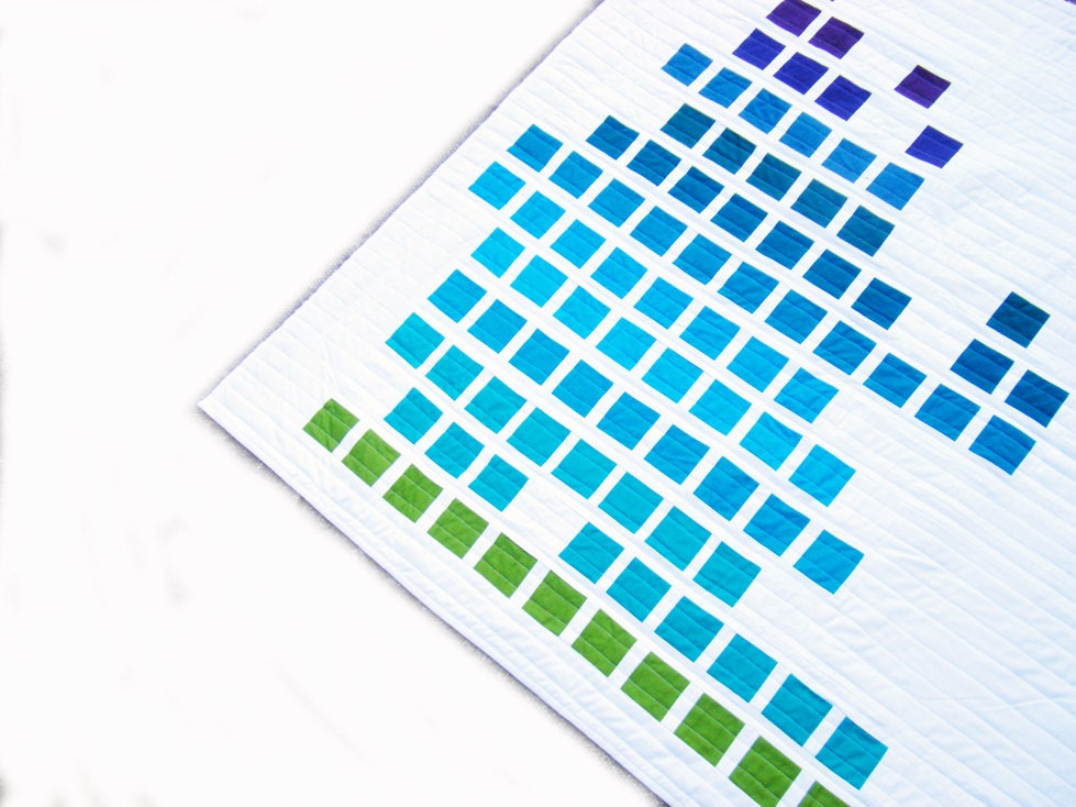 World Map Quilt Lap Quilt Thor Blanket in Blue Green Purple - Etsy