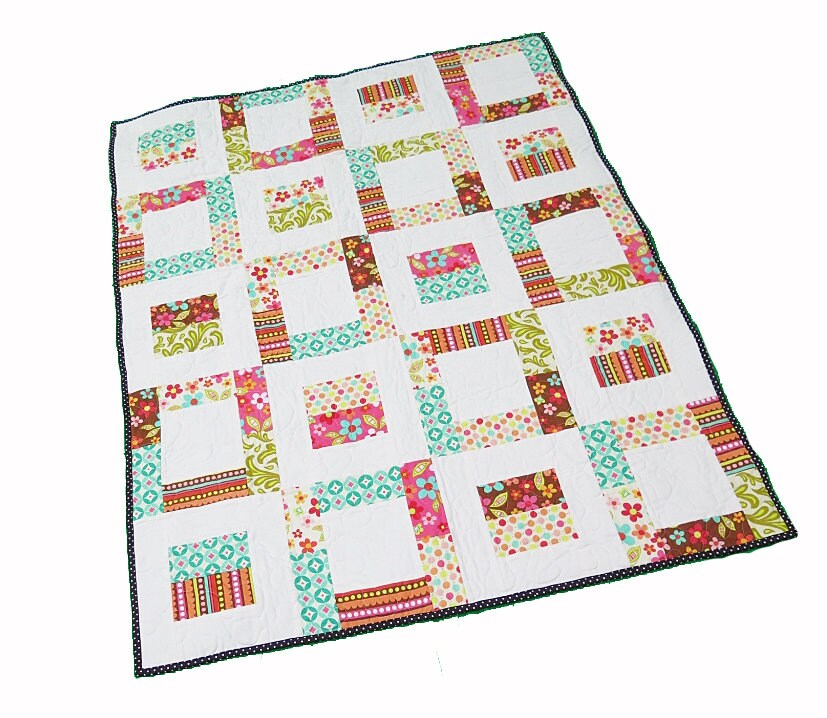 Baby Quilt - Crib Quilt - Toddler Blanket, Play Mat, Patchwork Throw ...
