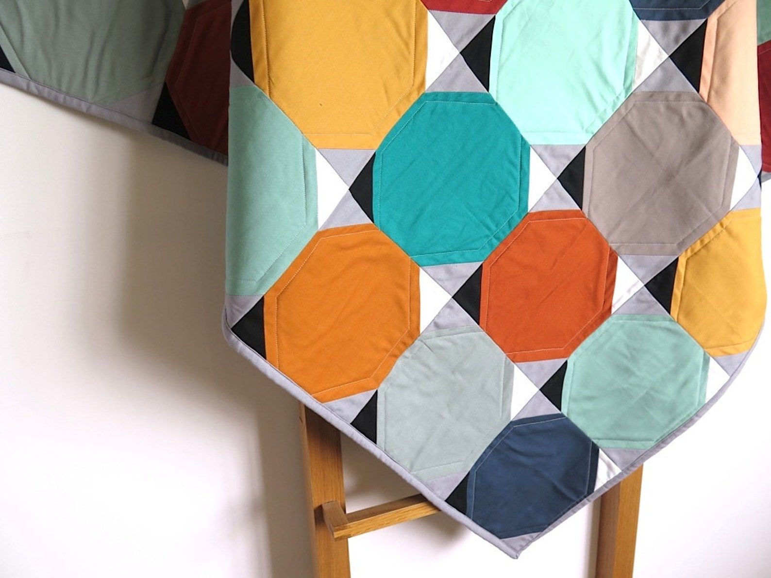 Geometric Baby Quilt Modern Geometric Toddler Blanket Gender Neutral ...