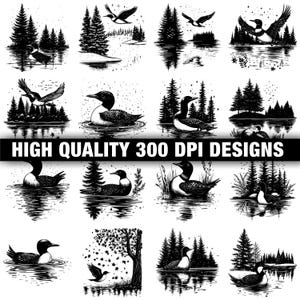 115+ American Loon Bundle, Loon Designs, Instant Download Png, Dxf, Eps ...
