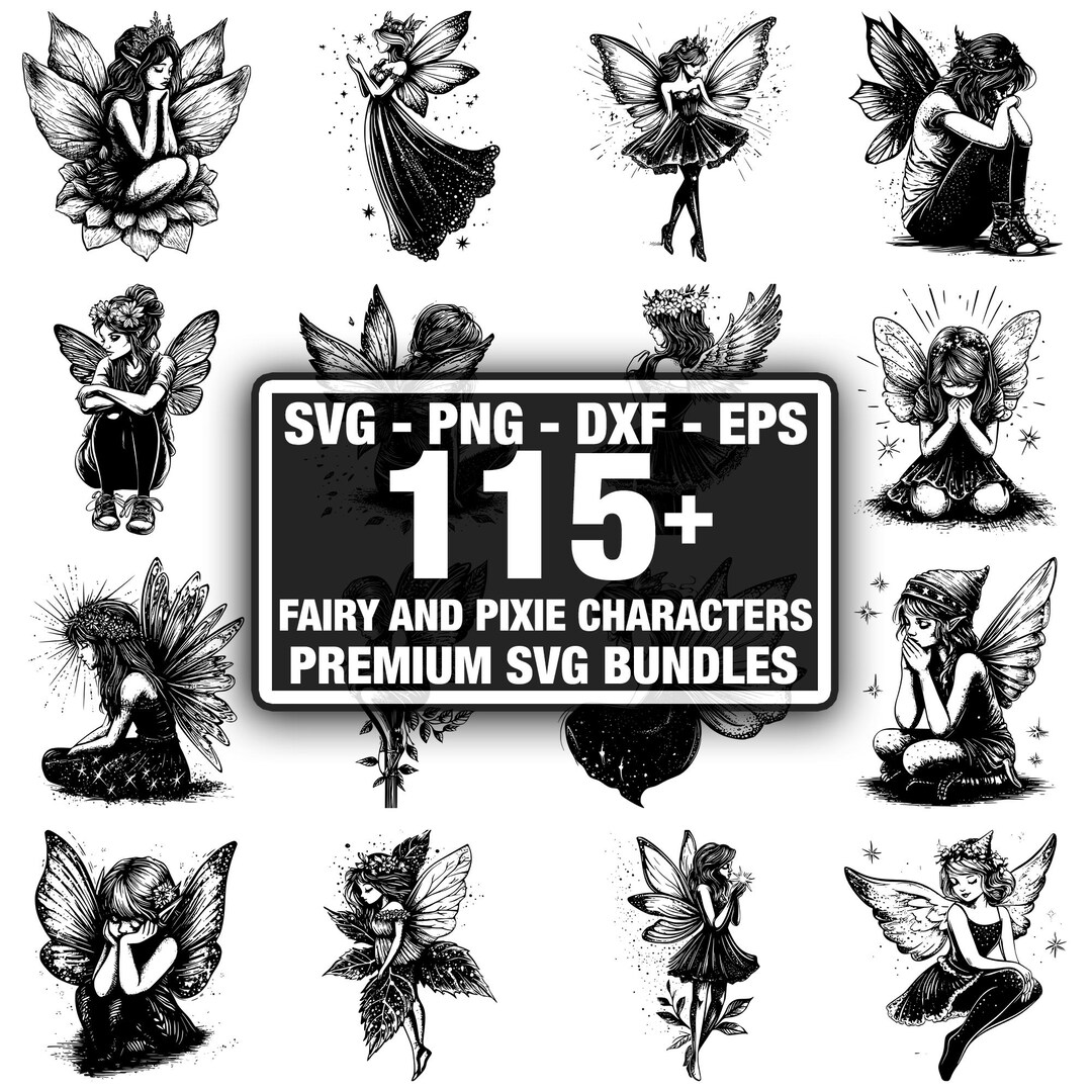 110+ Fairy Pixie Characters Bundle, Magical Fantasy Set, Instant ...
