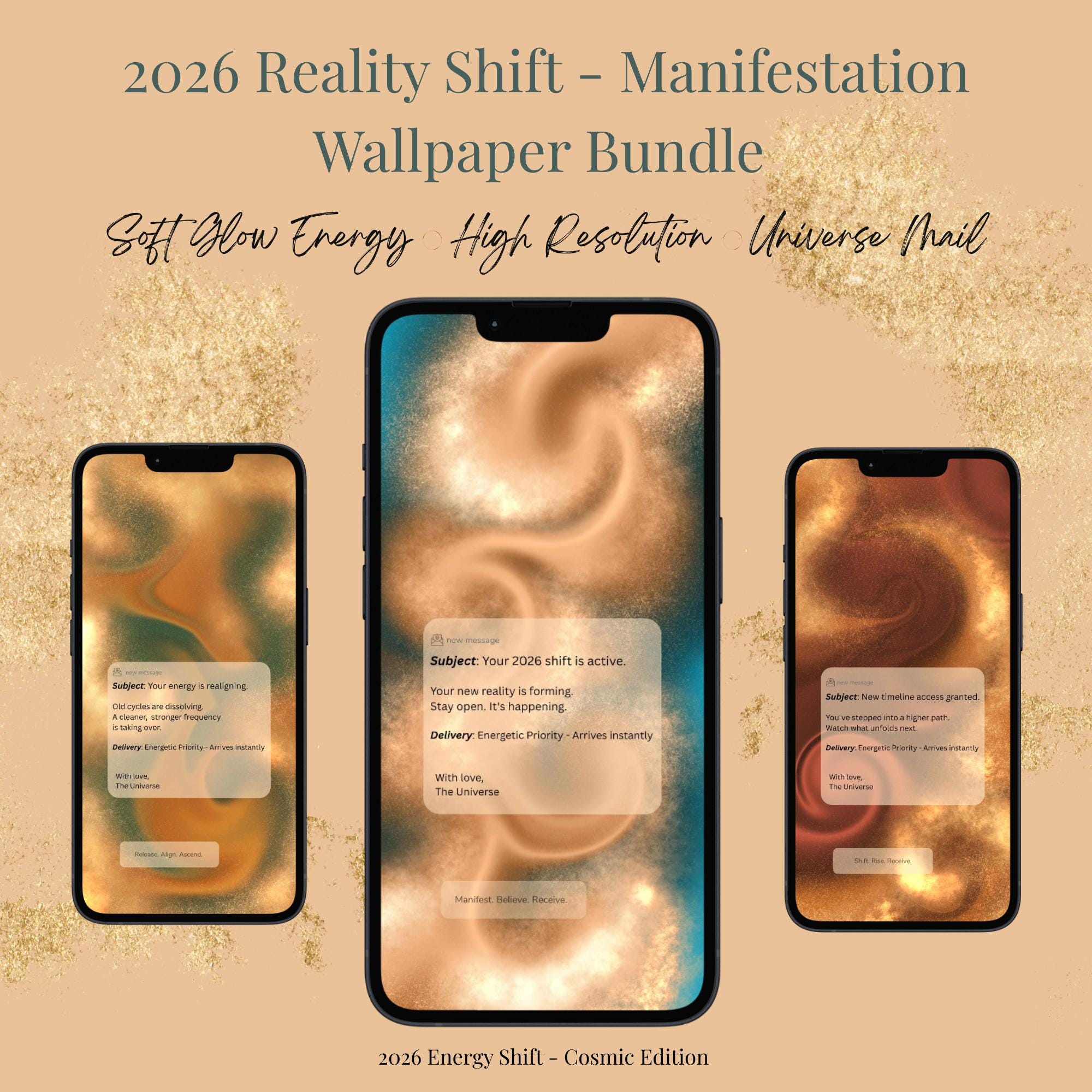 2026 Reality Shift Wallpaper Set • Manifestation Phone Backgrounds ...