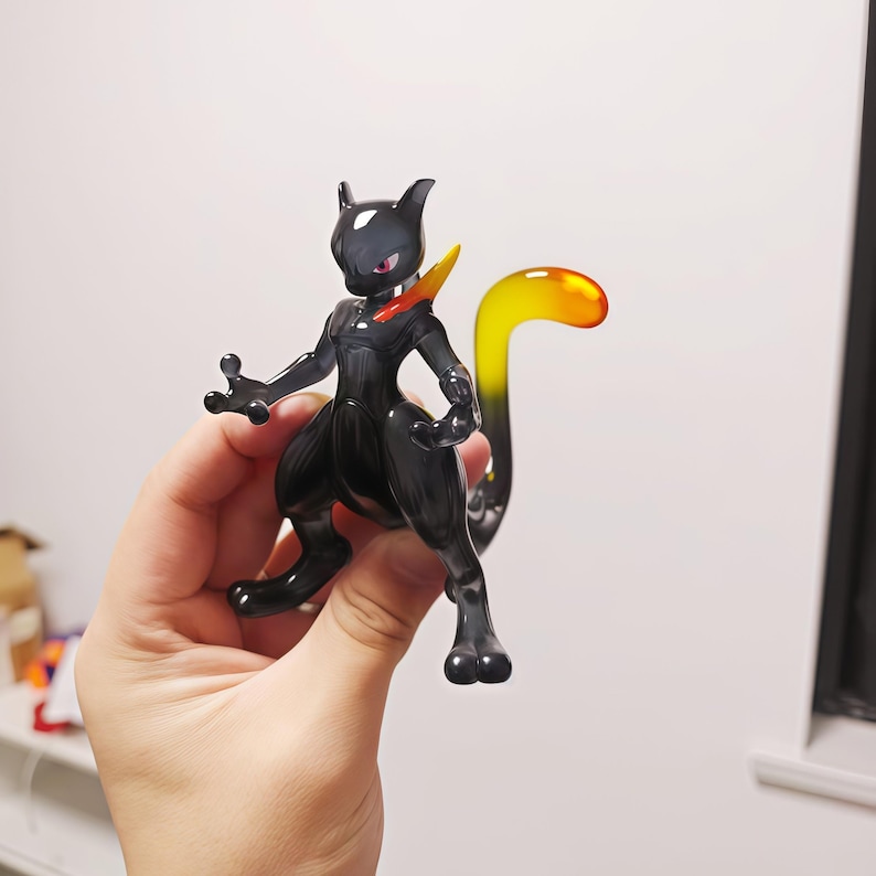 Shadow Mewtwo Custom 3D Printed Pokémon Figure - Ultra-clear ...