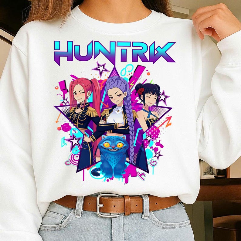 Huntrix Kpop Girl Group Shirt Design - Anime Cyberpunk PNG (digital ...