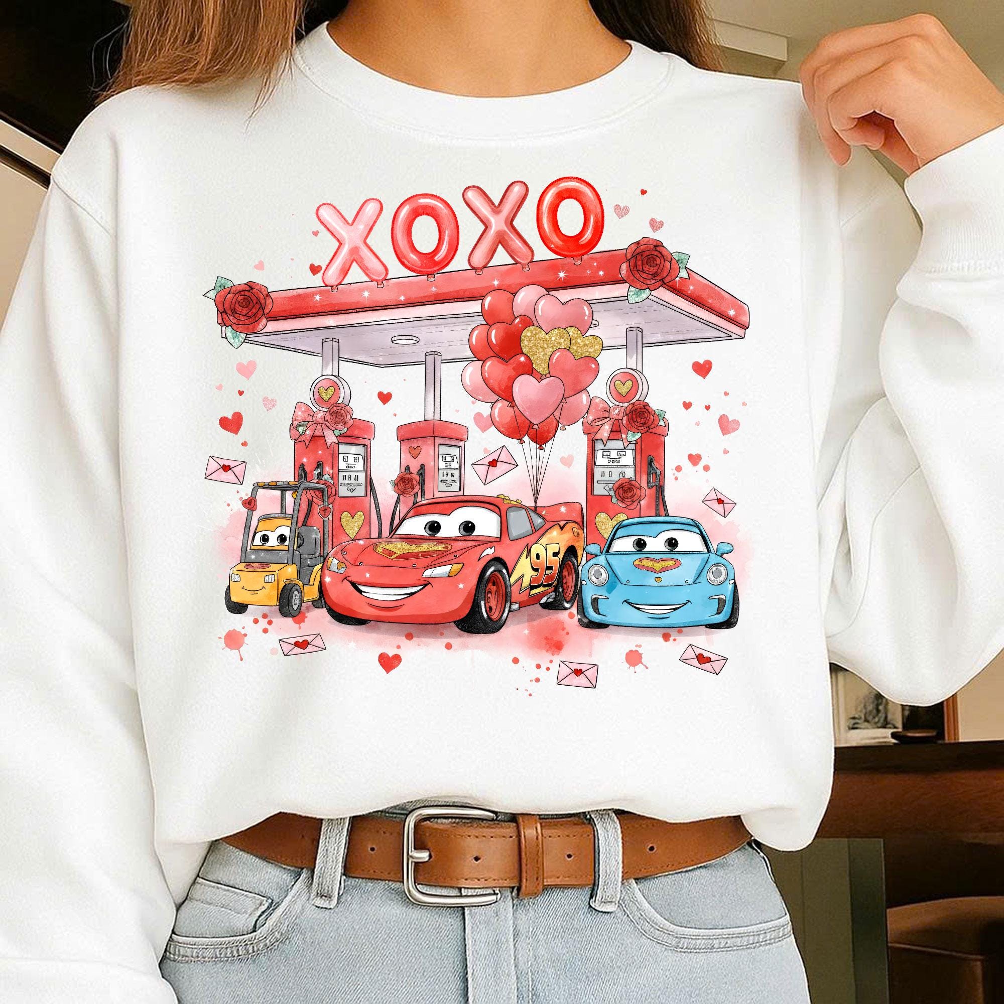 Preppy Xoxo Cars PNG, Valentine Cars Shirt Png, Magical Heart ...