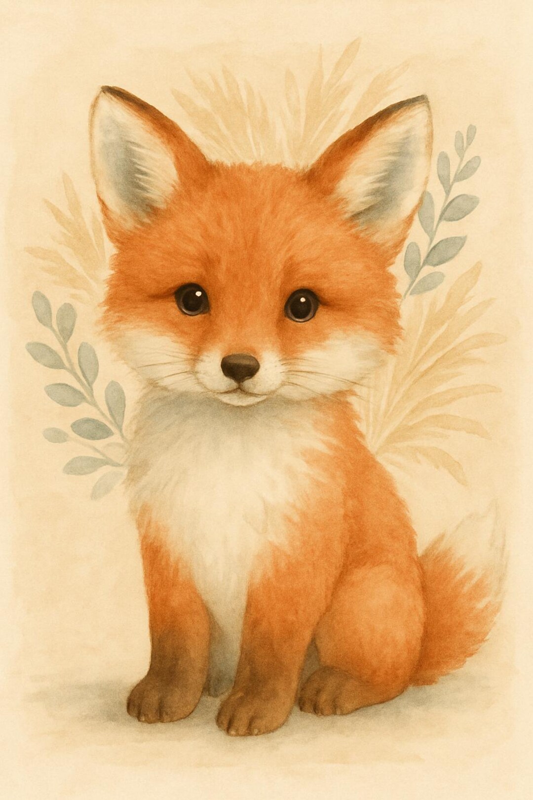 Boho Baby Fox Poster | Nursery Decor | Baby Fox Print | A4 A3 Digital ...
