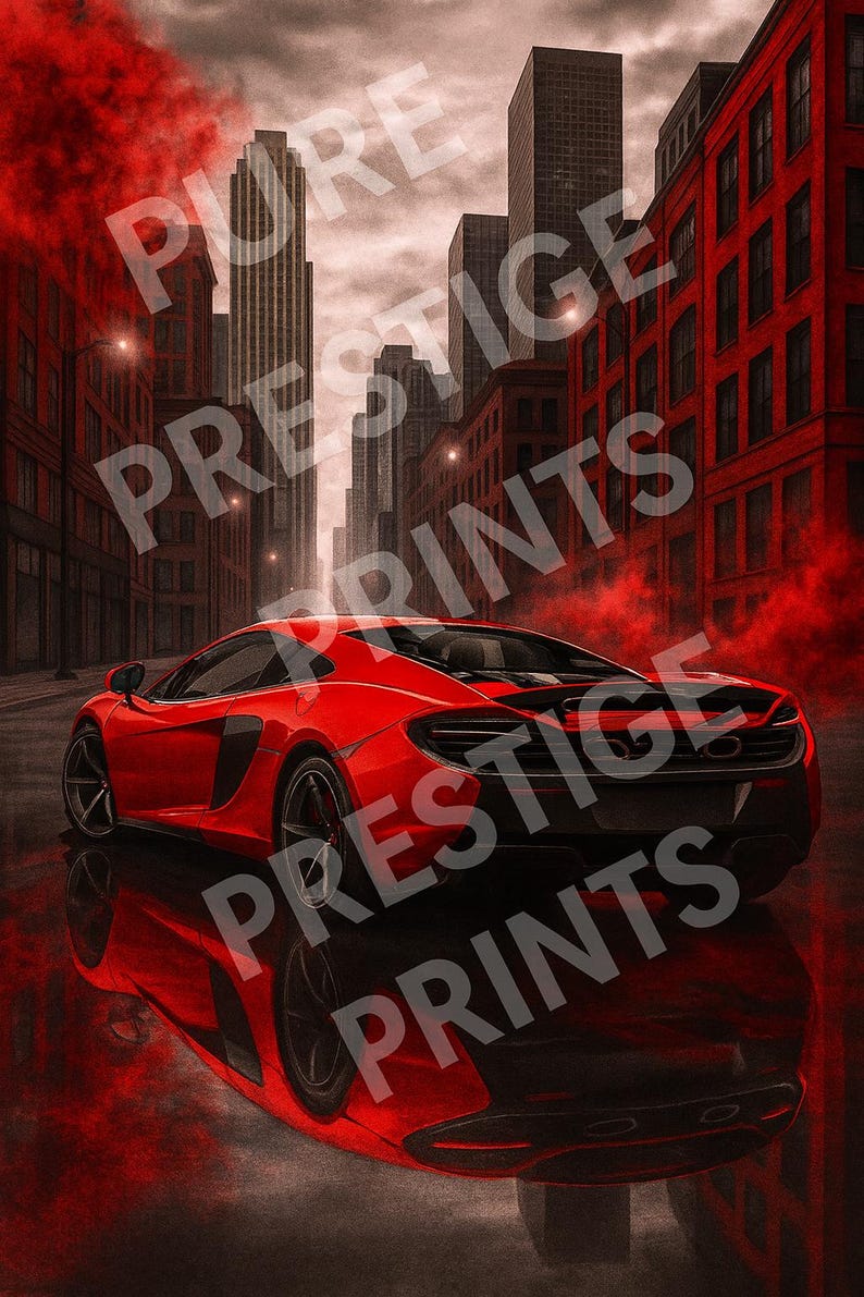 Red Luxury Sports Car Triptych – Digital Download | Porsche, Ferrari ...