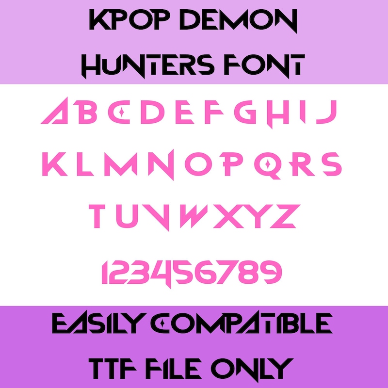 Demon Hunter Kpop Font - Etsy