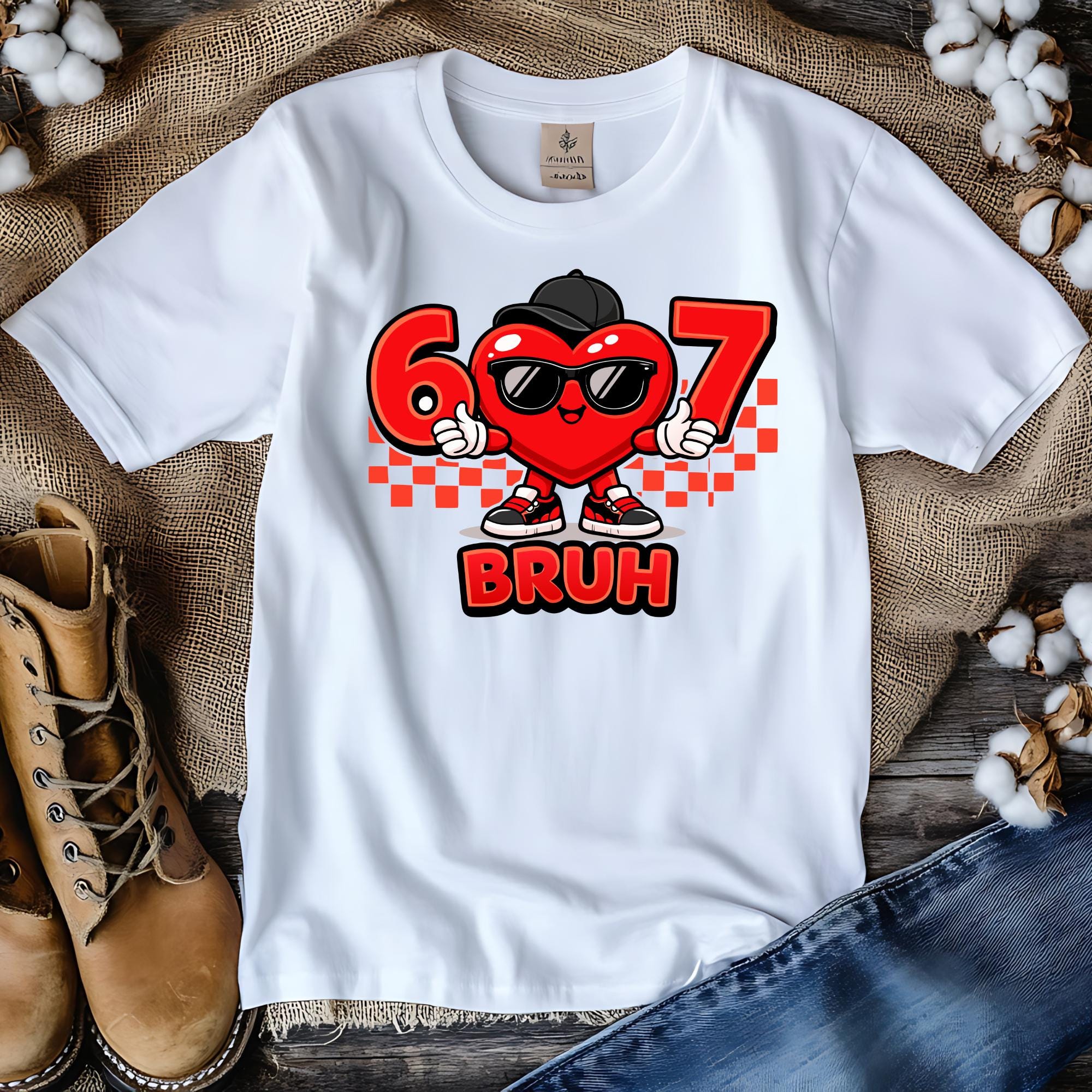 Six Seven Bruh 67 Valentines Day Png, Six Seven Heart Valentine Png ...
