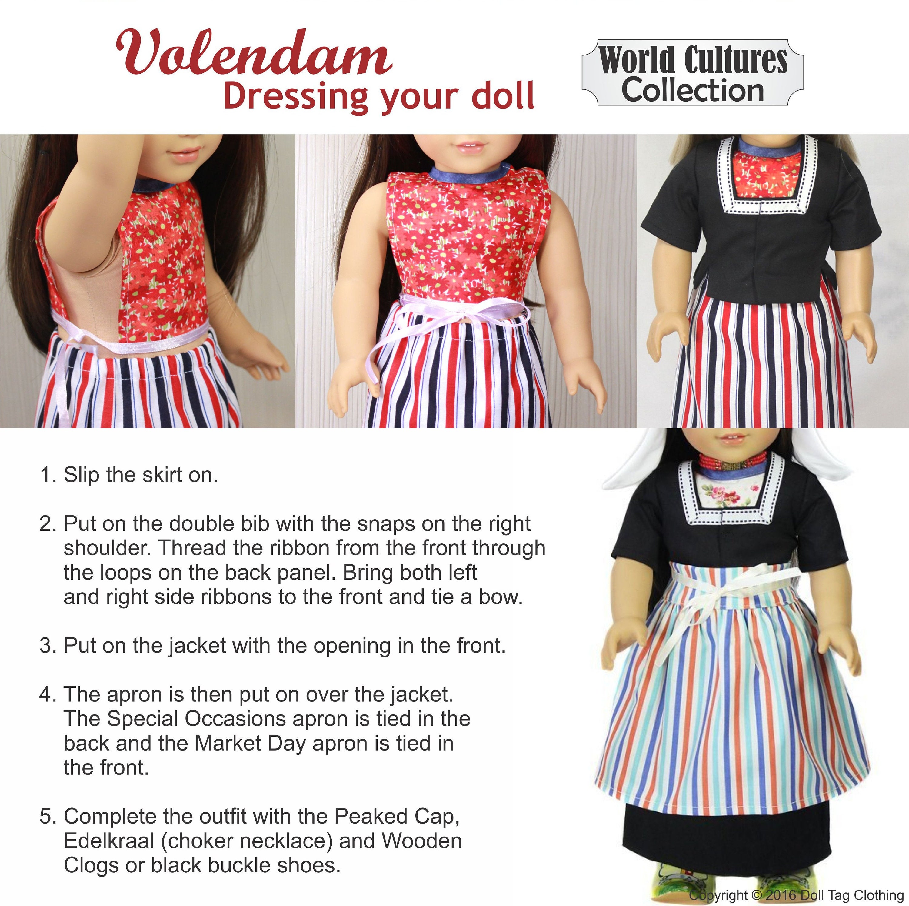 Volendam Dutch Girl Ensemble | Dutch Netherlands Folk Costume | PDF ...
