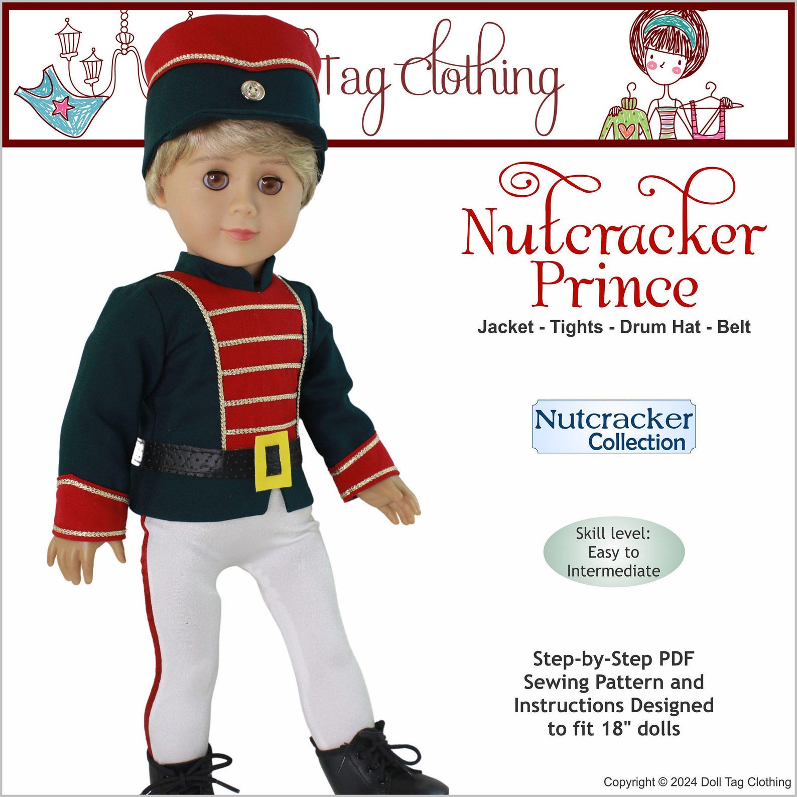 Nutcracker Prince | Ballet Soldier Uniform | PDF Sewing Pattern for 18 ...