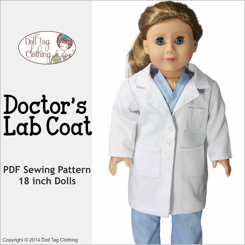 Doctor's Lab Coat | Medical Laboratory Jacket | PDF Sewing Pattern for ...