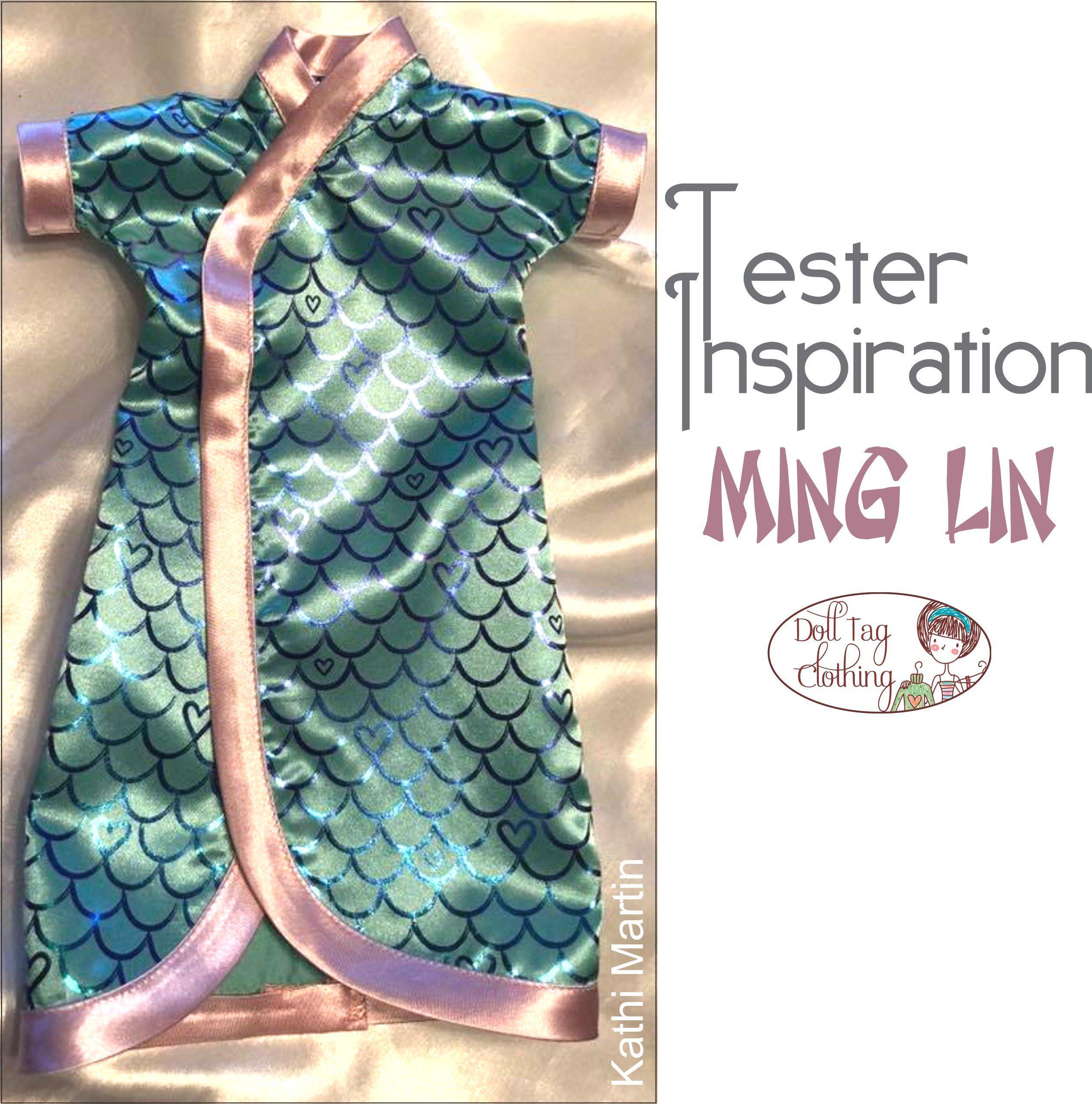 Ming Lin Simple Cheongsam | PDF Sewing Pattern to Fit 16 Inch Animator ...