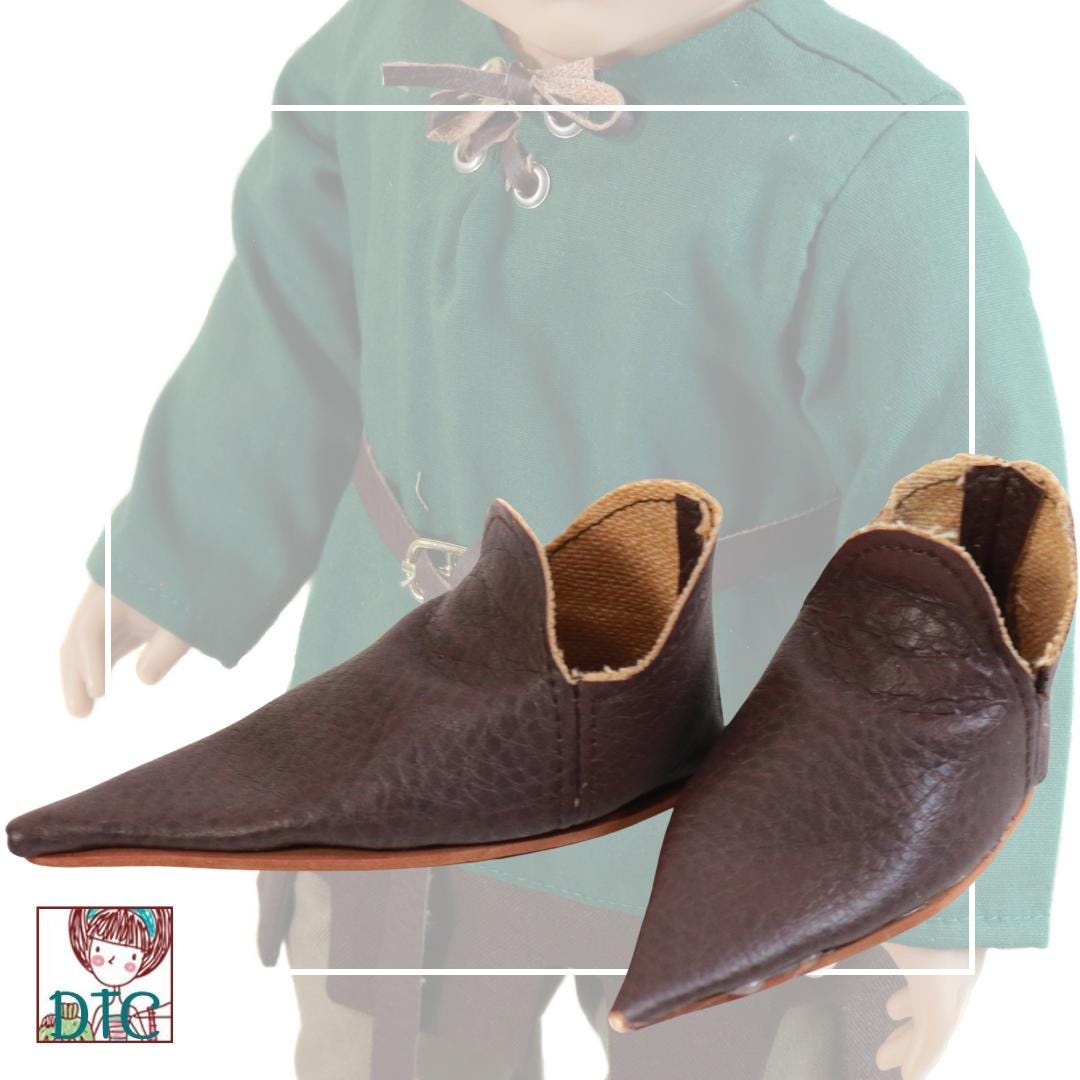 Medieval Poulaines Shoes | PDF Sewing Pattern for 18 Inch Girl and Boy ...