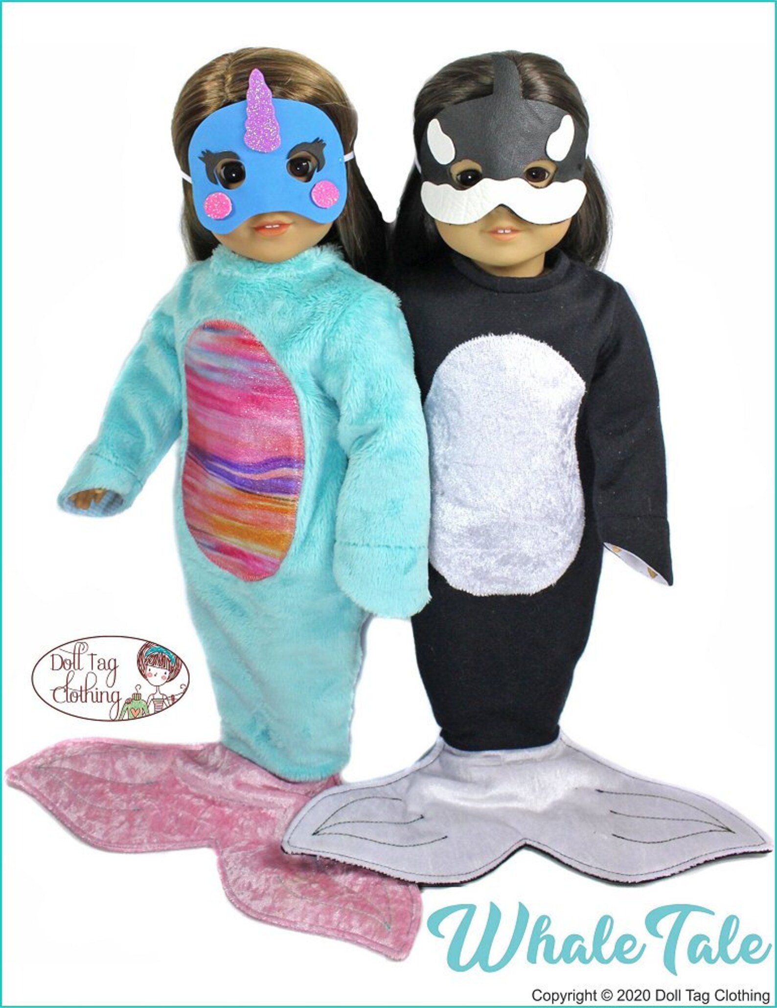 Whale Tale Dress up Costume | Narwhal, Orca | PDF Sewing Pattern for 18 ...