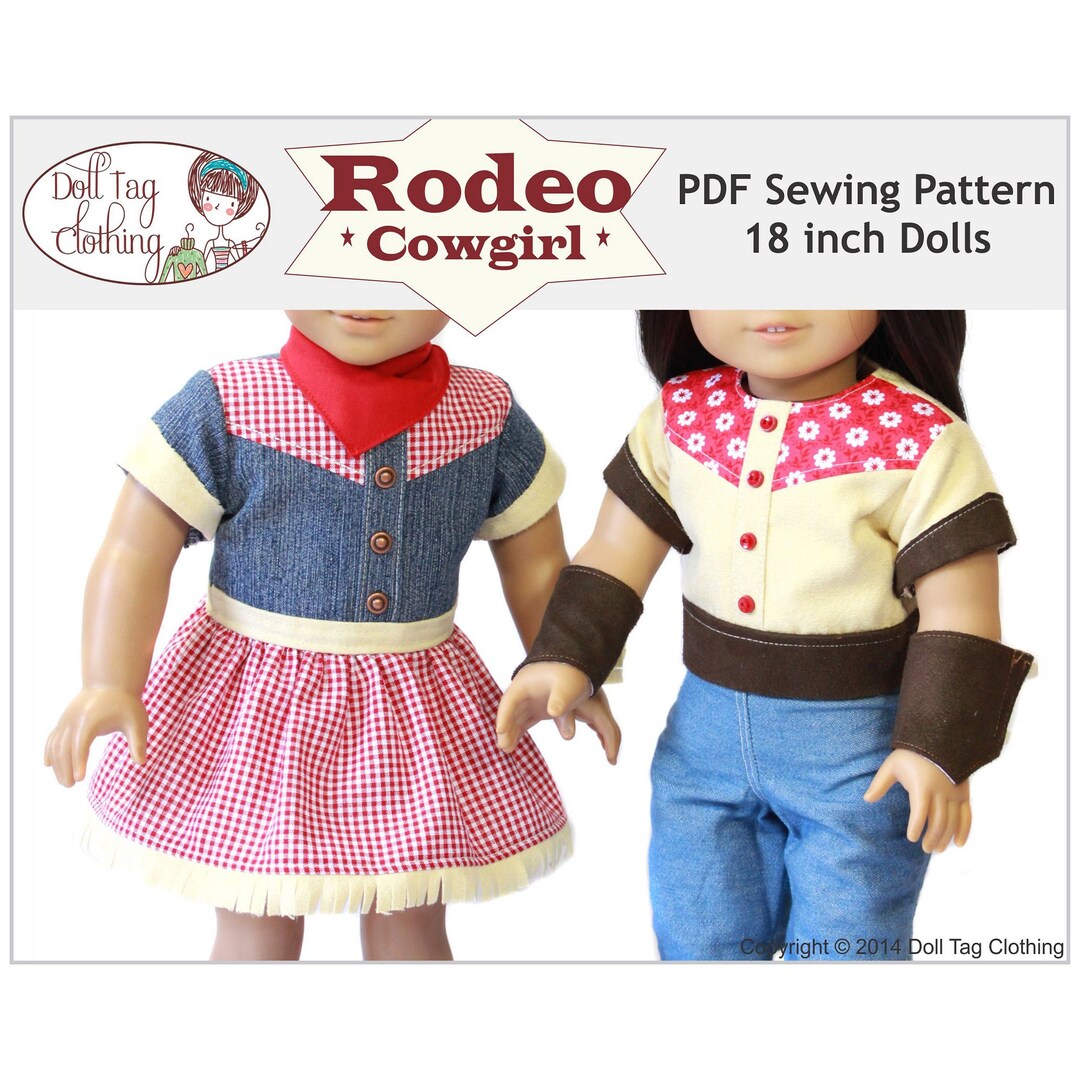 Rodeo Cowgirl Dress and Top Scarf and Arm Warmers PDF Sewing Pattern ...