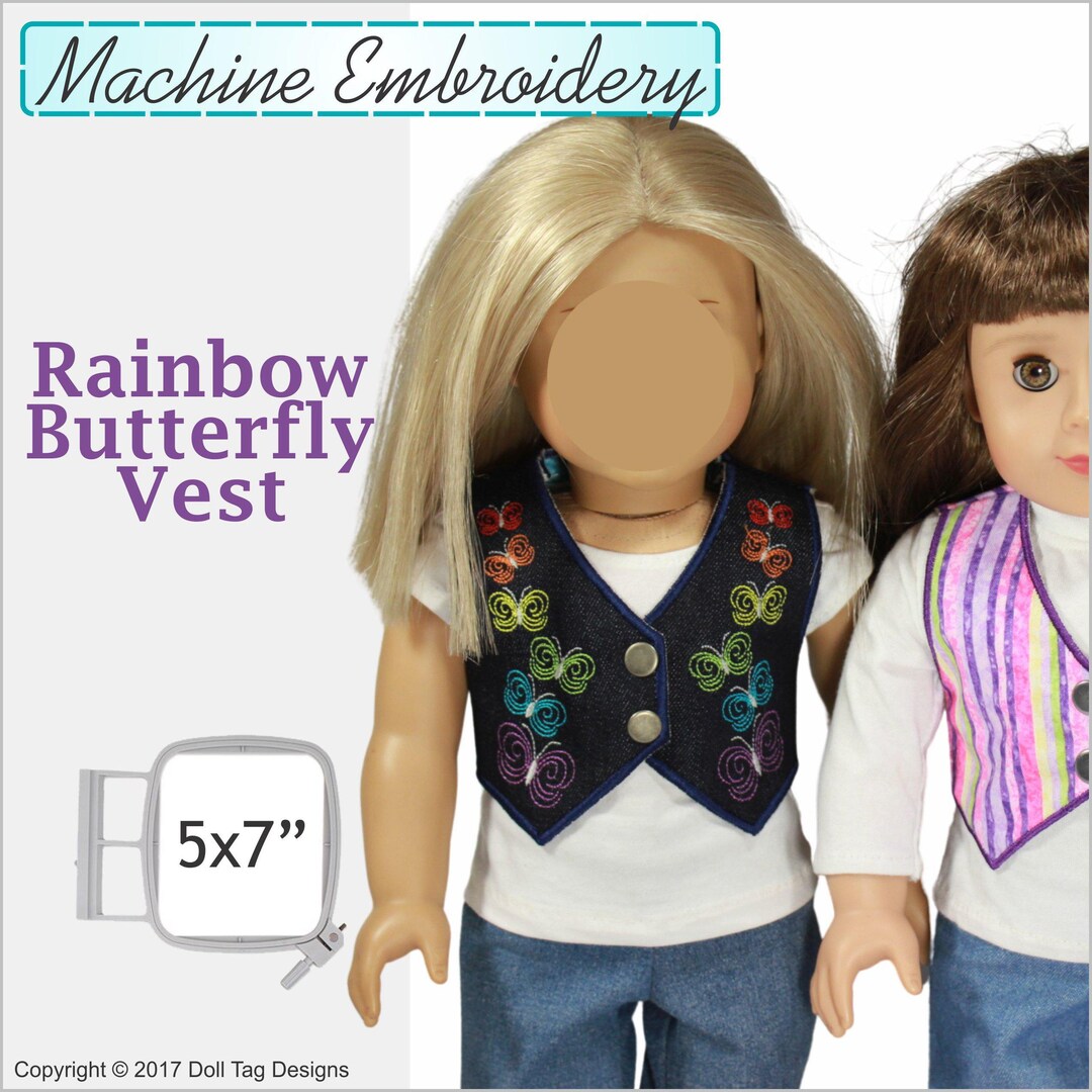 Rainbow Butterfly Vest | in the Hoop | Machine Embroidery Designs for ...