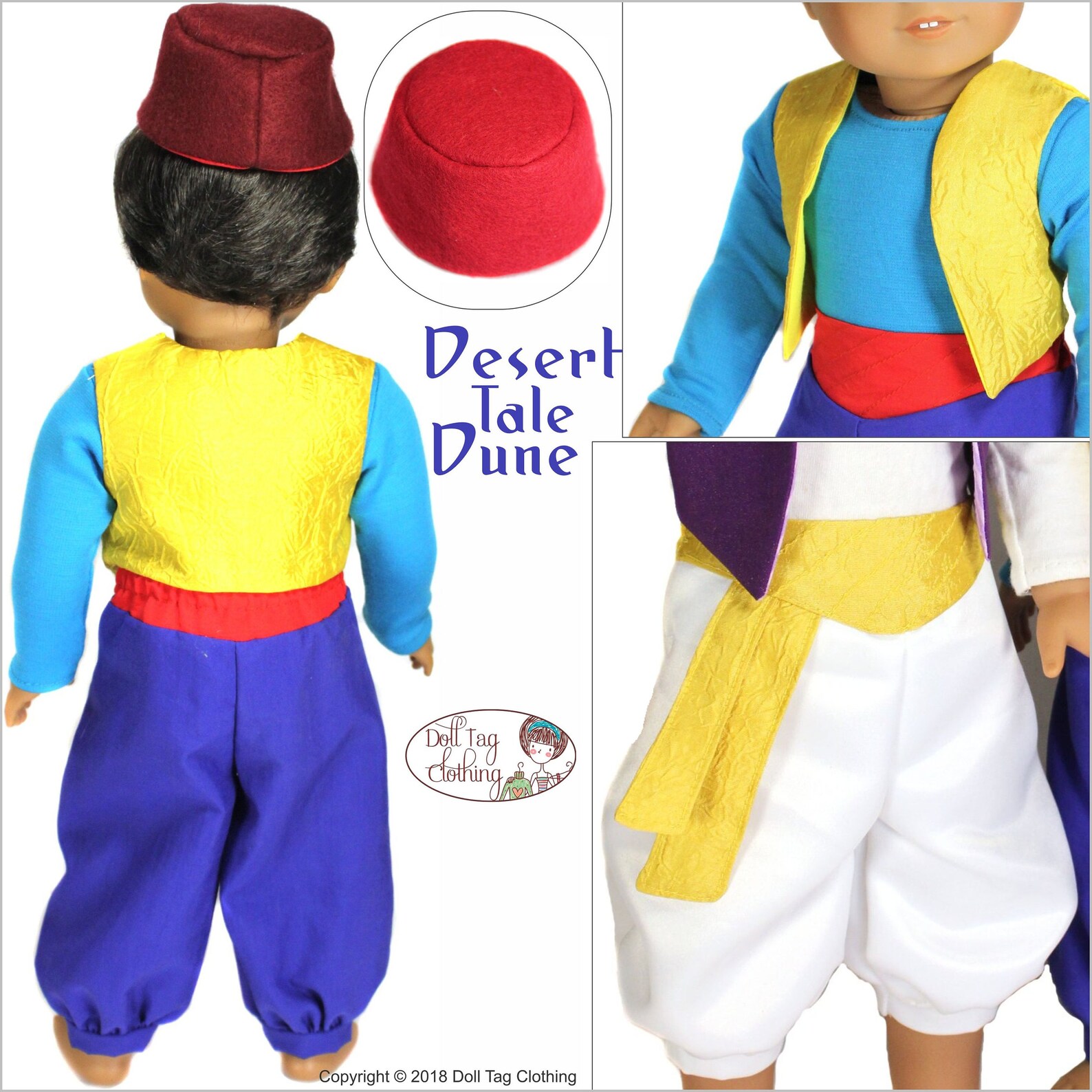 Desert Tale Dune | Arabian Costume | PDF Sewing Pattern for 18 Inch ...