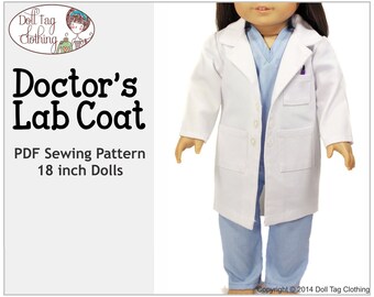 Six Piece Doctor Surgeon Set With Mask, Lab Coat, Scrubs, Booties and ...