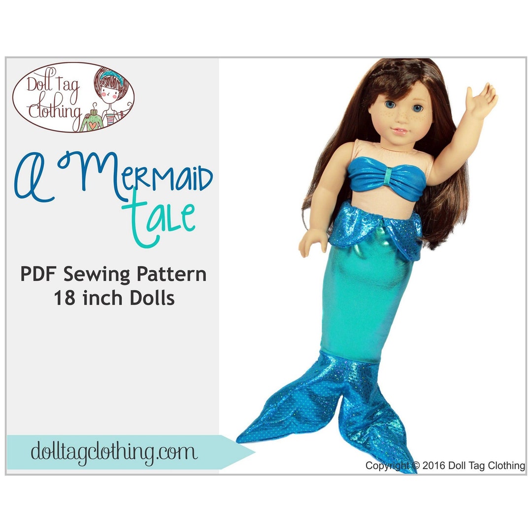 A Mermaid Tale PDF Sewing Pattern for 18 Inch Dolls Such as - Etsy Canada