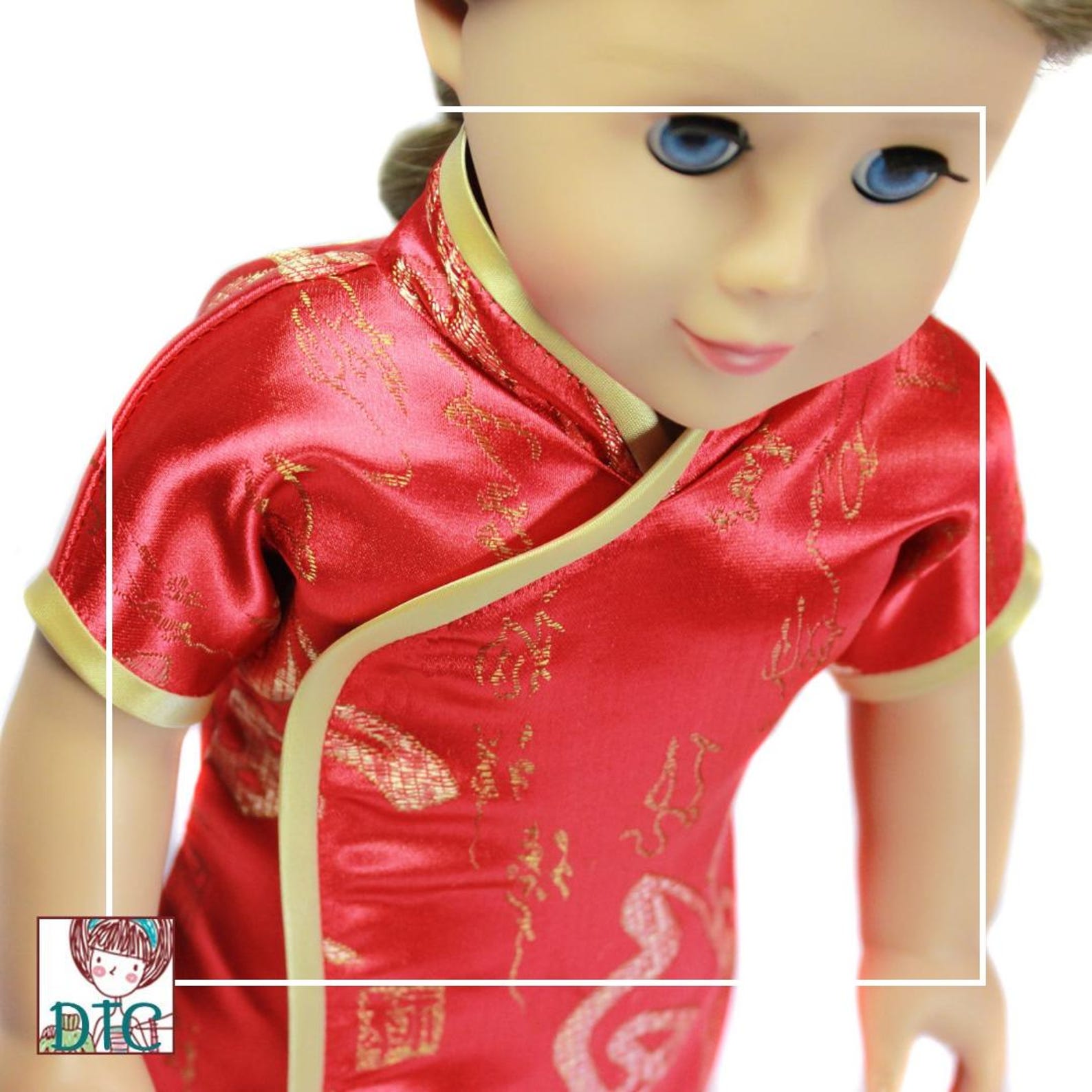 Ming Lin Simple Cheongsam | PDF Sewing Pattern for 18 Inch Girl Dolls ...