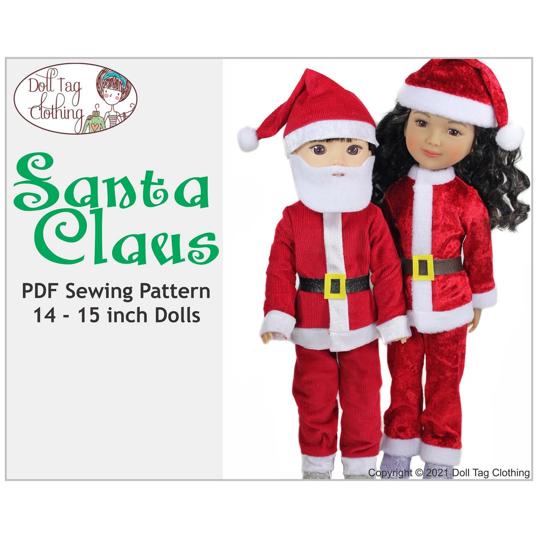 Santa Claus Suit PDF Sewing Pattern for 14 15 Inch Dolls Such as Ruby ...