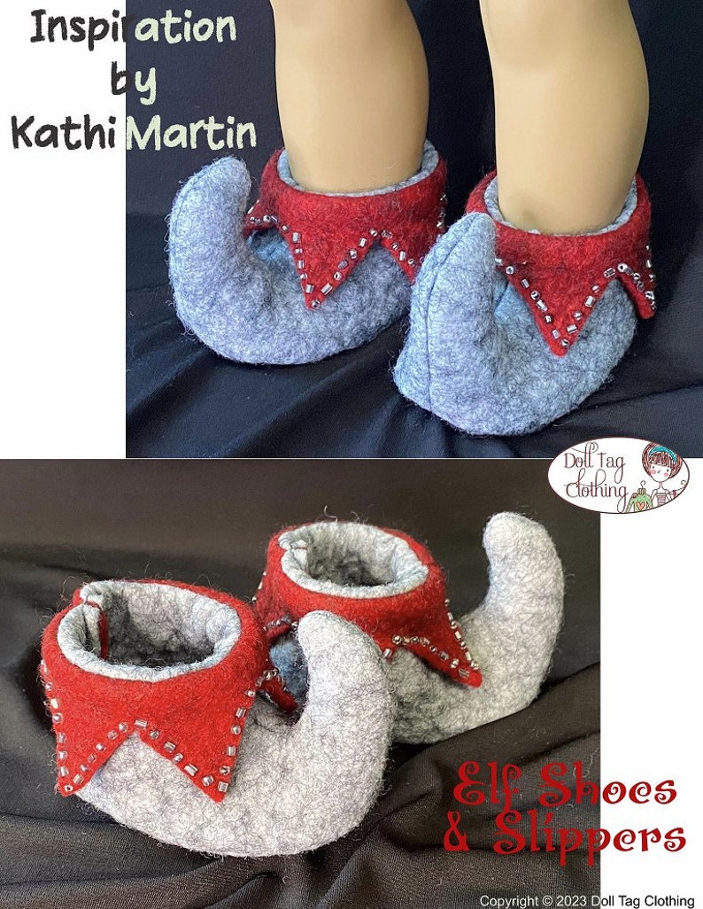 Elf Shoes and Slippers | Festive Christmas Shoes | PDF Sewing Pattern ...