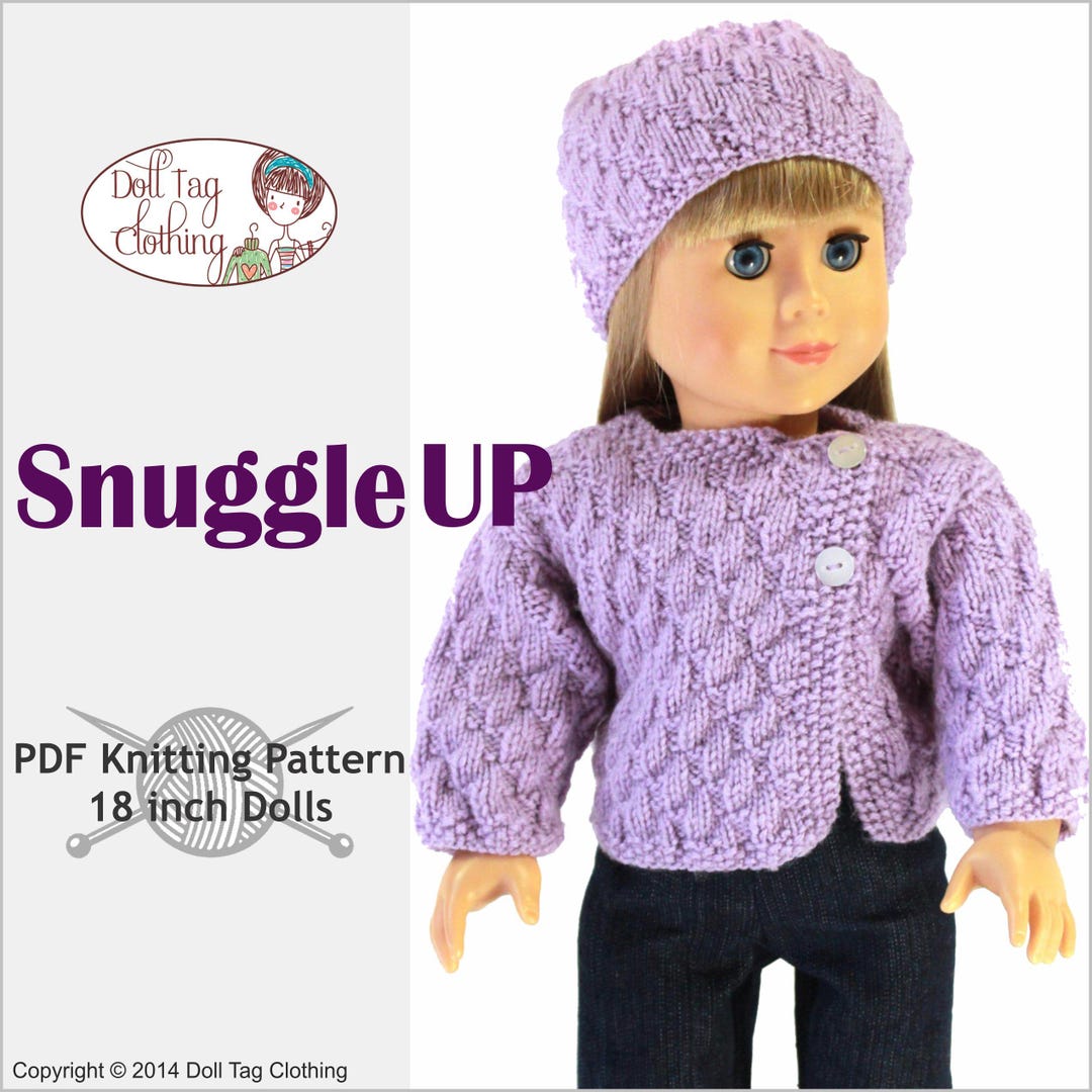 Snuggle up Sweater and Beanie Hat | PDF Knitting Pattern for 18 Inch ...