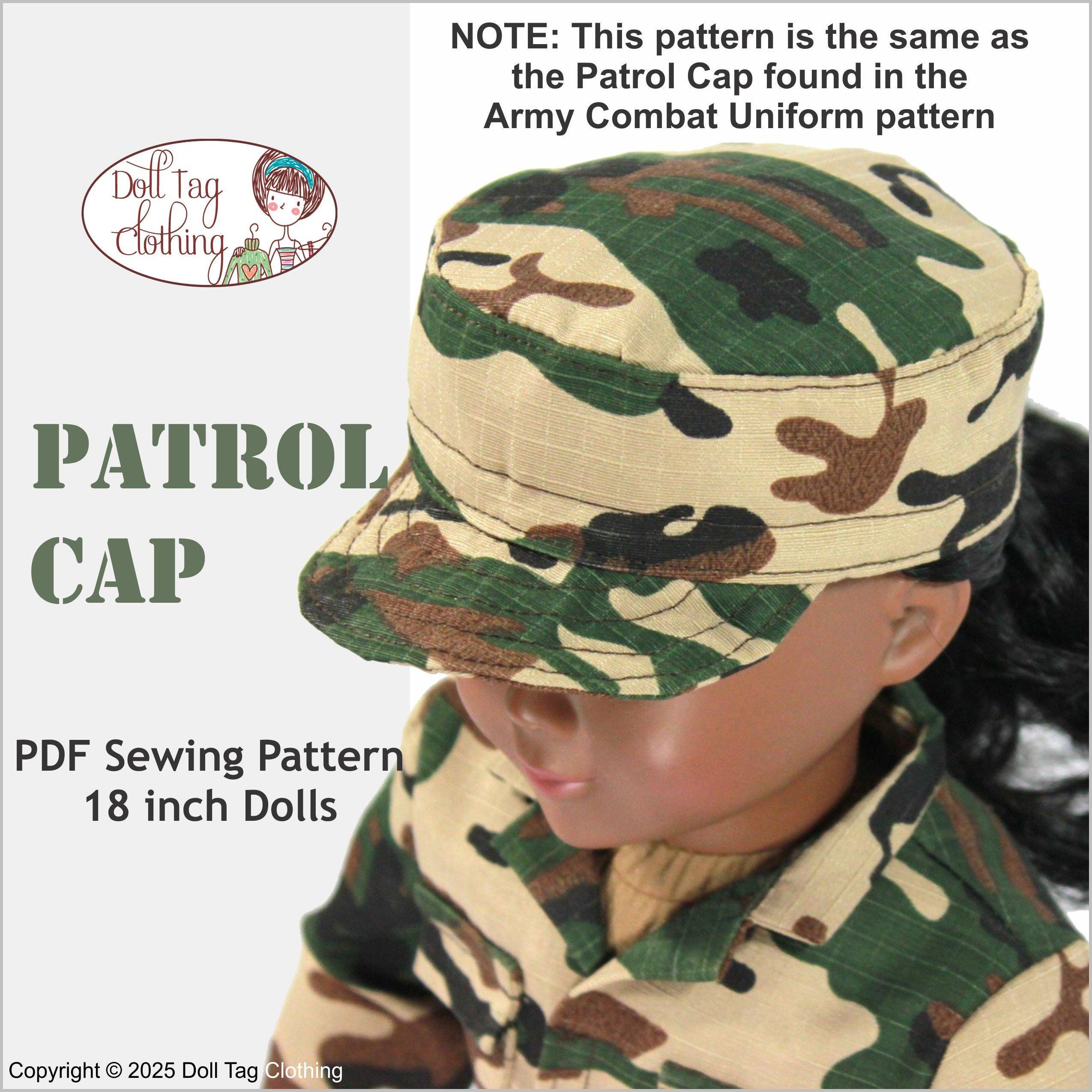 Patrol Cap or Cadet Hat | PDF Sewing Pattern for 18 Inch Boy and Girl ...