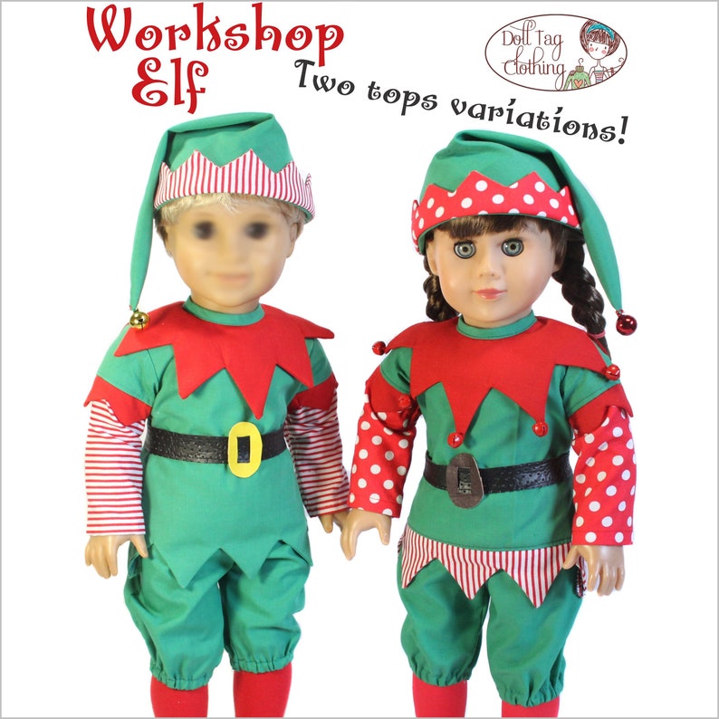 Santa's Workshop Elf Outfit | PDF Sewing Pattern for 18 Inch Girl and ...