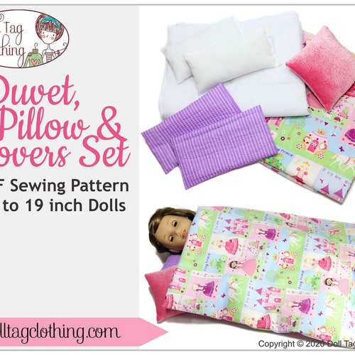 18 Inch Doll Clothing Sewing Pattern Pajama And Nightgown Pdf Etsy